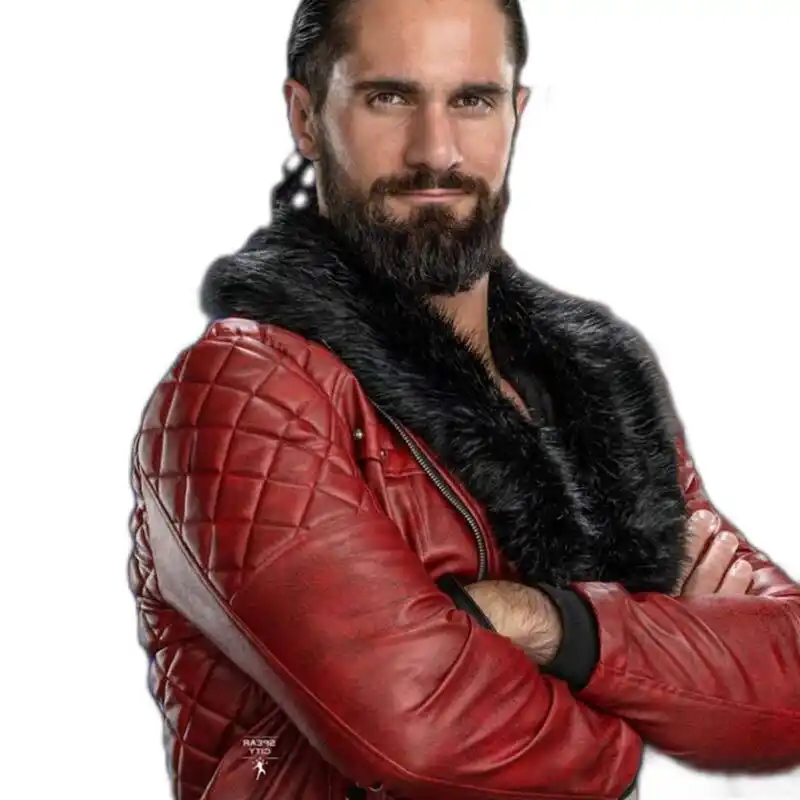 WWE Seth Rollins Quilted Red Jacket | Jackets MOB