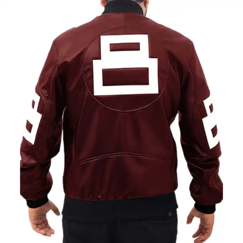 8 Ball Maroon Bomber Jacket | Jackets MOB
