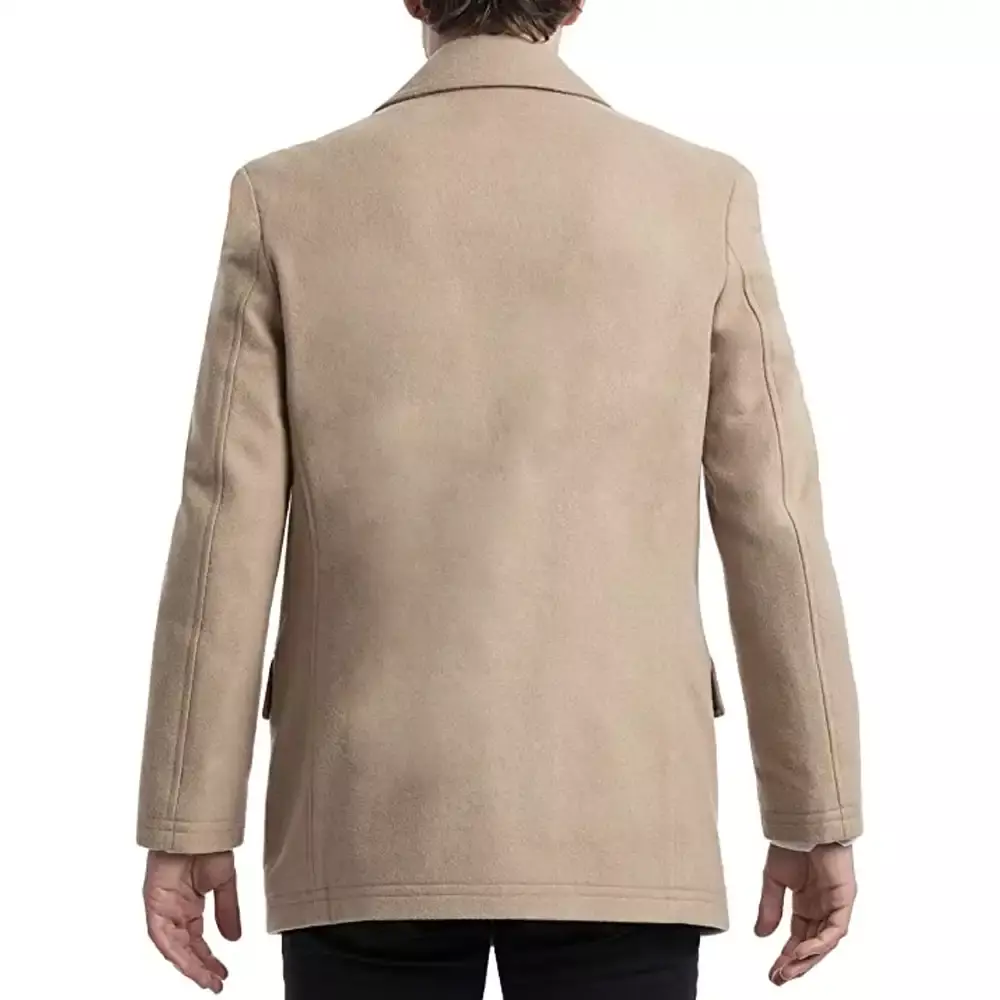 Christopher Double Breasted Mens Wool Pea Coat | Jackets MOB