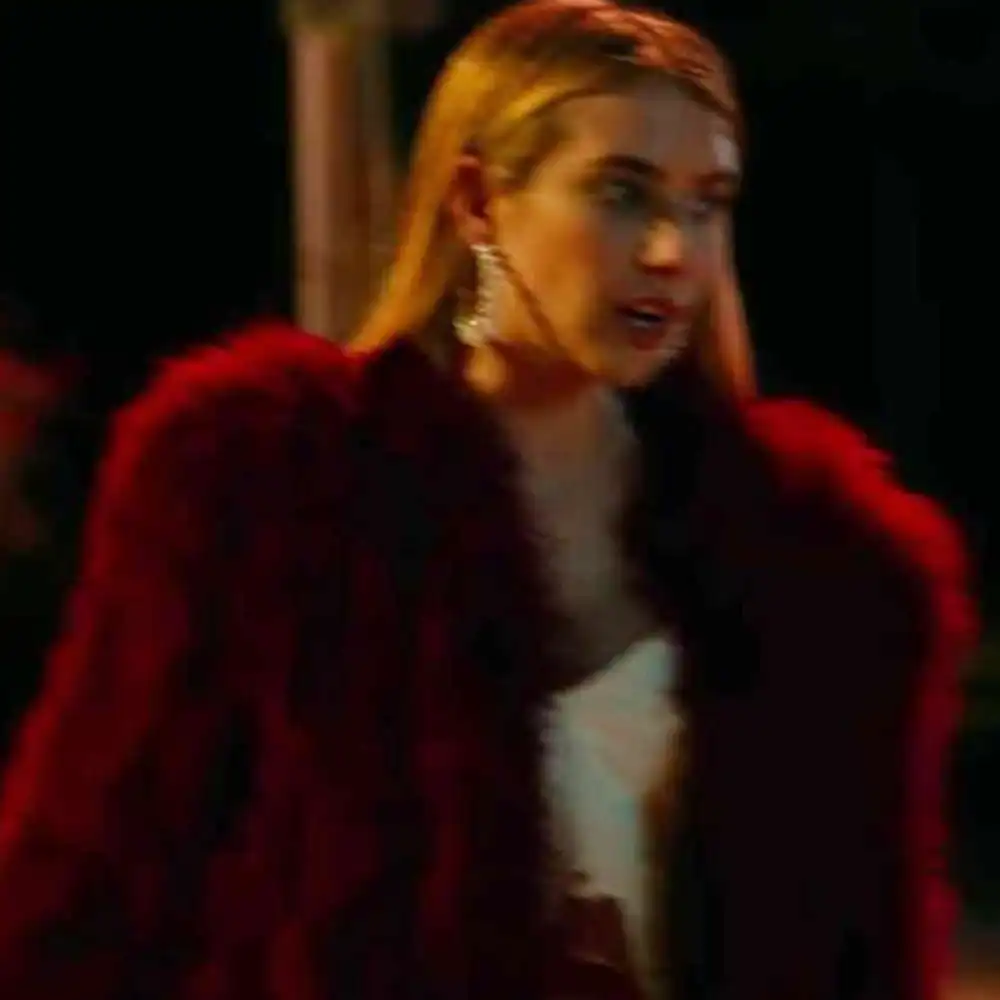 Holidate Sloane Red Shearling Coat | Jackets MOB