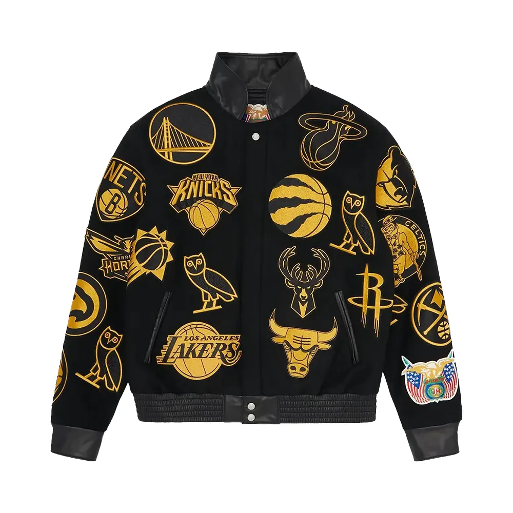 OVO x NBA Black Varsity Jacket | Jackets MOB