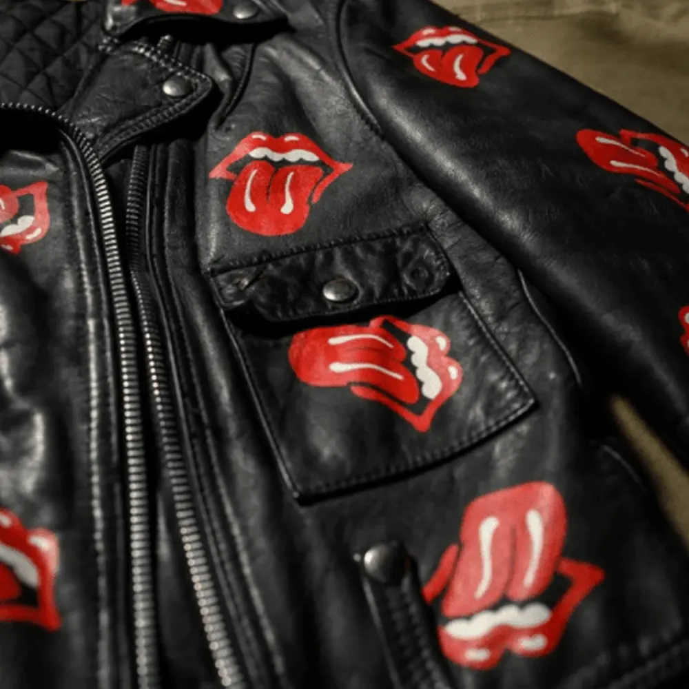 Rolling Stones Tongue Leather Jacket | Jackets MOB