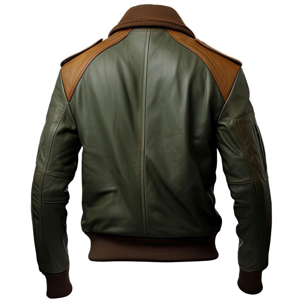 Men’s A2 Aviator Sheepskin Leather Bomber Jacket | JM
