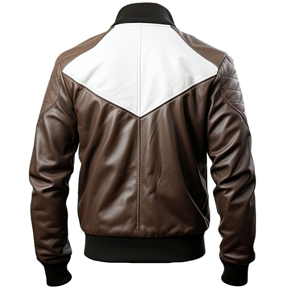 Men’s Sheepskin Baseball Leather Bomber Jacket | JM